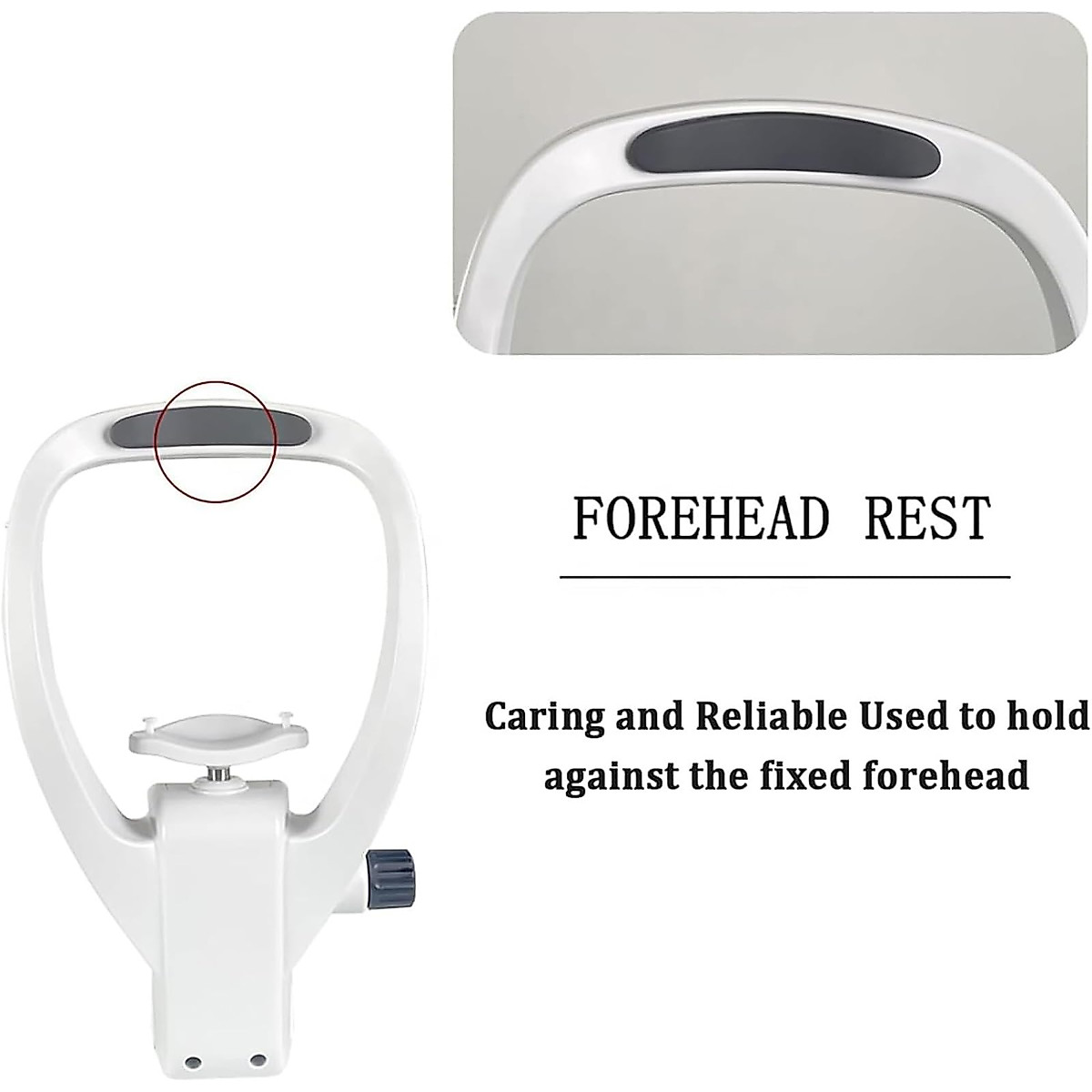 Forehead Support Optometry Accessories, Chin Rest Lifting Bracket with Adjustment Knob for Auto Refractometer, Vision Training, Optical Instrument