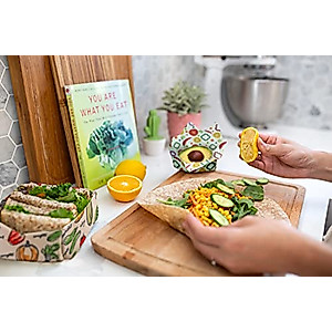 HUNNYBEEE Beeswax Wrap - (7 packs) Beeswax Paper Food Wrap | Sustainable Products | Eco-friendly Waxed Food Wrap | Bees Wax Wrap | Burrito Wrappers Cling | Bee Wax Food Wrappers