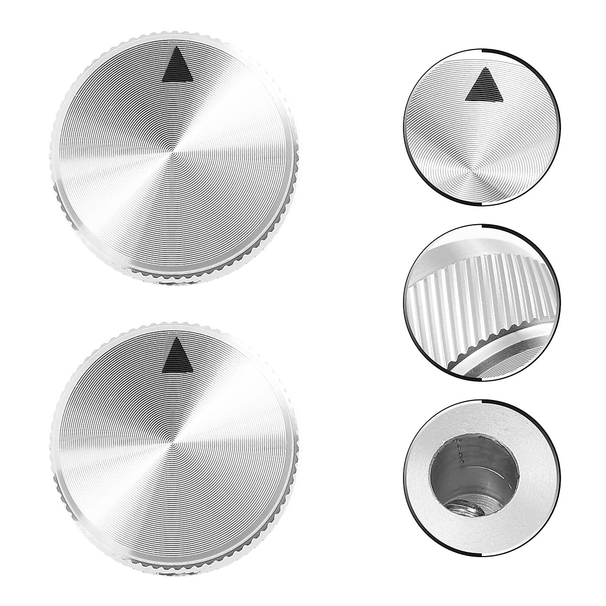 Rotary Electronic Control Potentiometer Knob: 2pcs Volume Control Knob Audio Knob Guitar Knob Knob Aluminum Alloy Amplifier Knob with Wrench and Screws