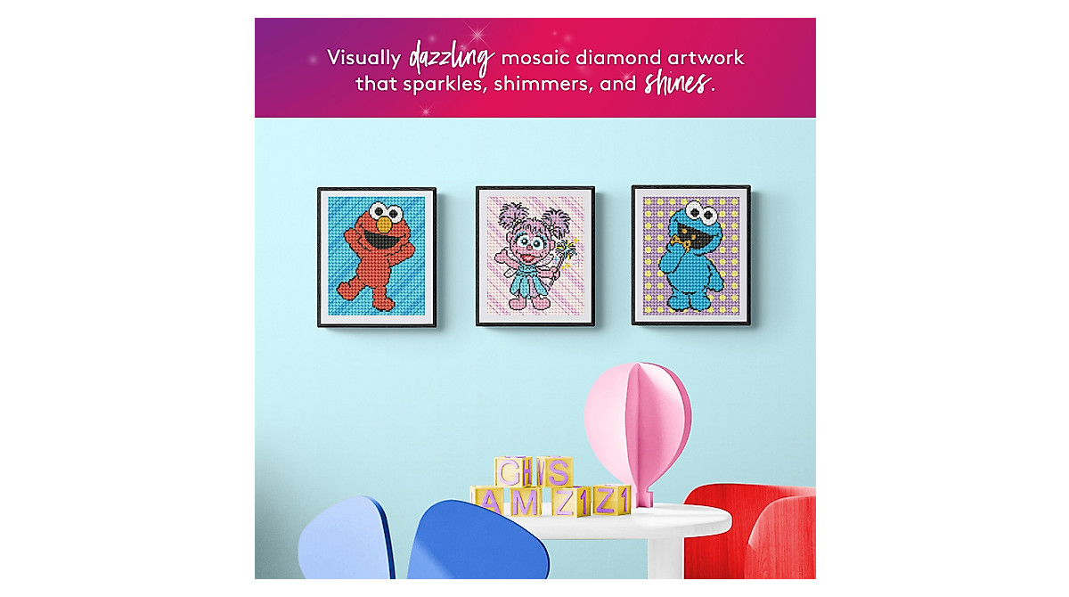Diamond Art Club Sesame Street ELMO Canvas Diamond Painting Kit