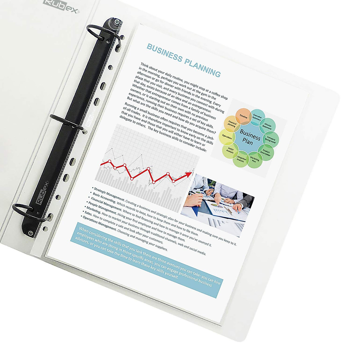 Rubex Sheet Protectors 8.5 x 11 inch Clear Page Protectors Plastic Sleeves Reinforced 11 Hole fit for 3 Ring Binder Top Loading 9.25 x 11.25 inch (500 Sheets)