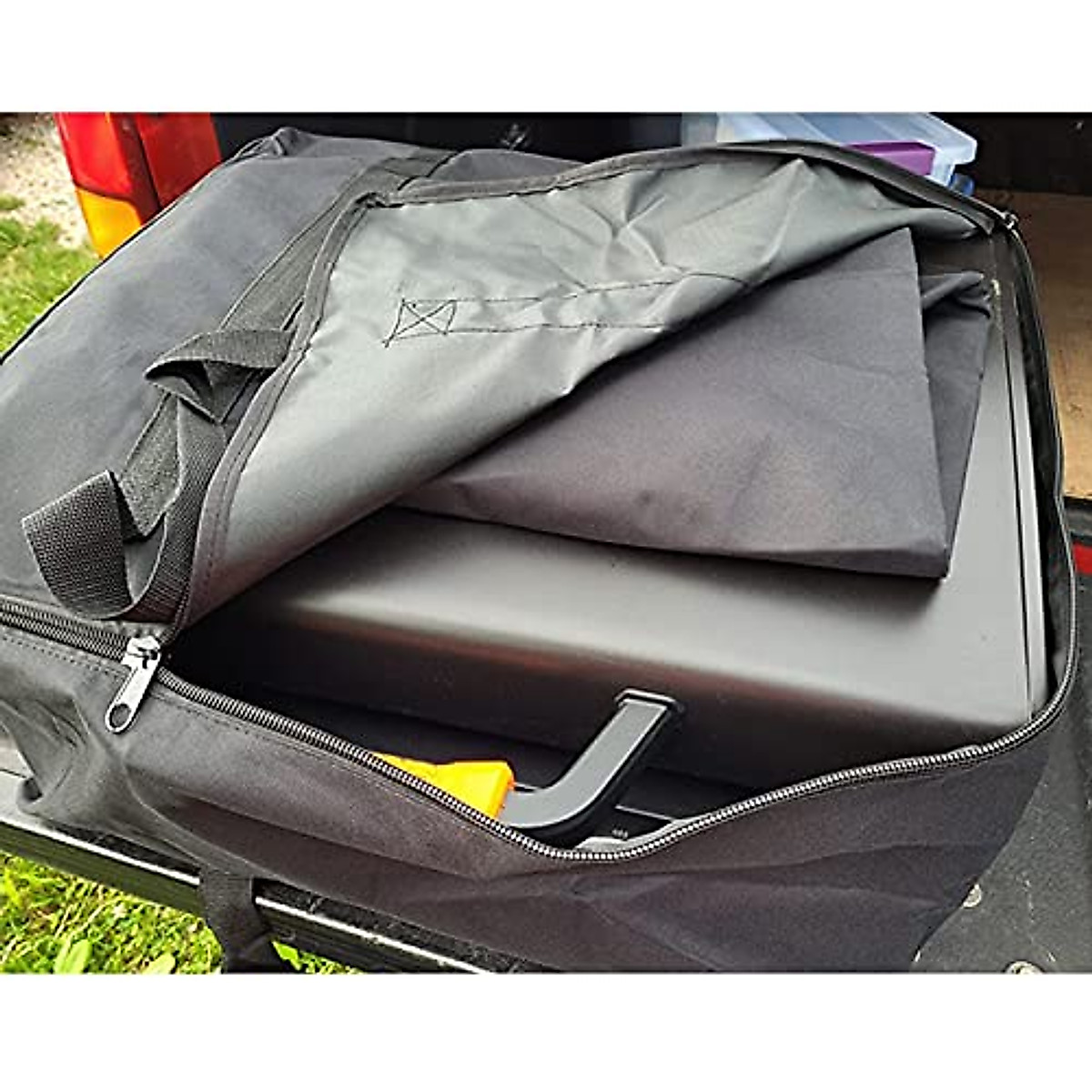 BQMAX Carry Bag and Griddle Cover Replacement for 5510 Blackstone 22" Table Top Griddle with Hood/Lid, Heavy Duty 600D Polyester Waterproof Grill Cover and Bag