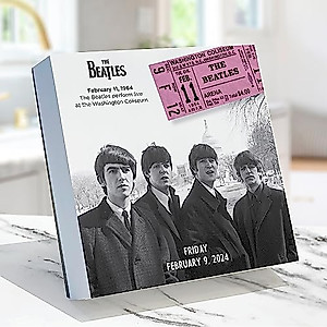 TF PUBLISHING 2024 The Beatles Daily Desktop Calendar | Home and Office Organization | Small Desk Top Calendar | Full-Color Easy Tear-Off Pages | Standing Fold-Out Cardboard Easel for Desks | 5.25”x5.25”