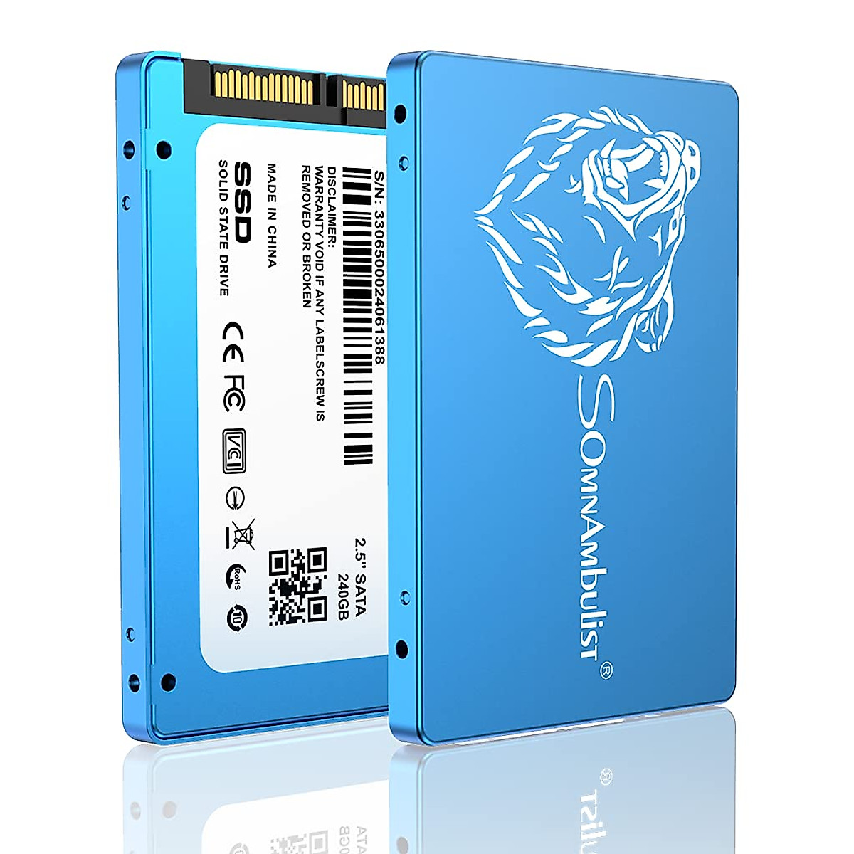 Somnambulist Laptop/Desktop SSD 2.5" SATA3 120gb 240gb 60gb SSD Solid State (Blue Bear-120GB)