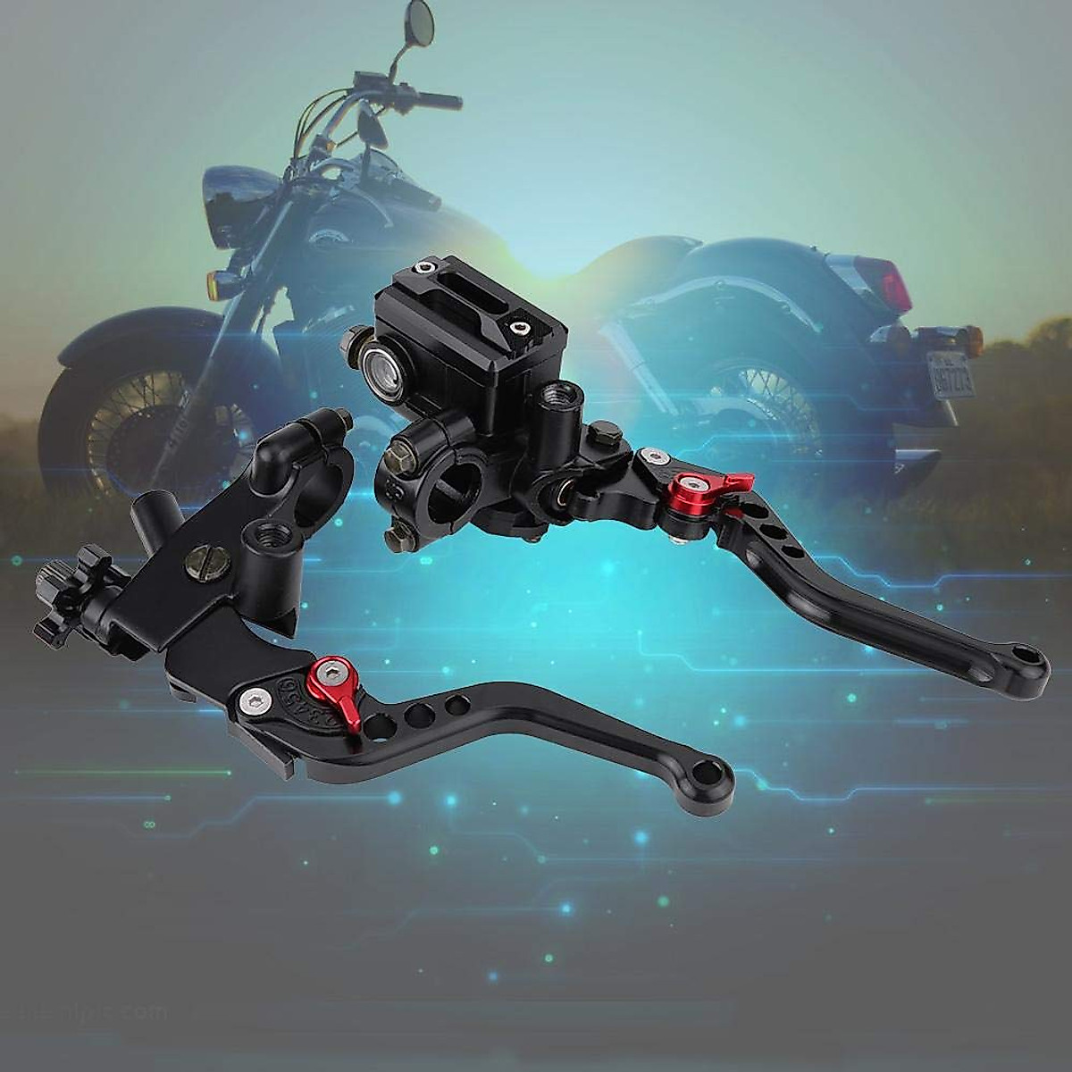 7/8" 22mm Handlebar Brake Master Cylinder Lever, Brake Lever Motorcycle Clutch for ATV Quad Moped Pit Dirt Bike Kids Motorcycle, 1 Pair - Left and Right Side