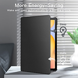 JETech Case for Samsung Galaxy Tab S6 Lite 10.4-Inch 2024/2022/2020 with S Pen Holder, Slim Folio Stand Protective Tablet Cover, Multi-Angle Viewing (Black)