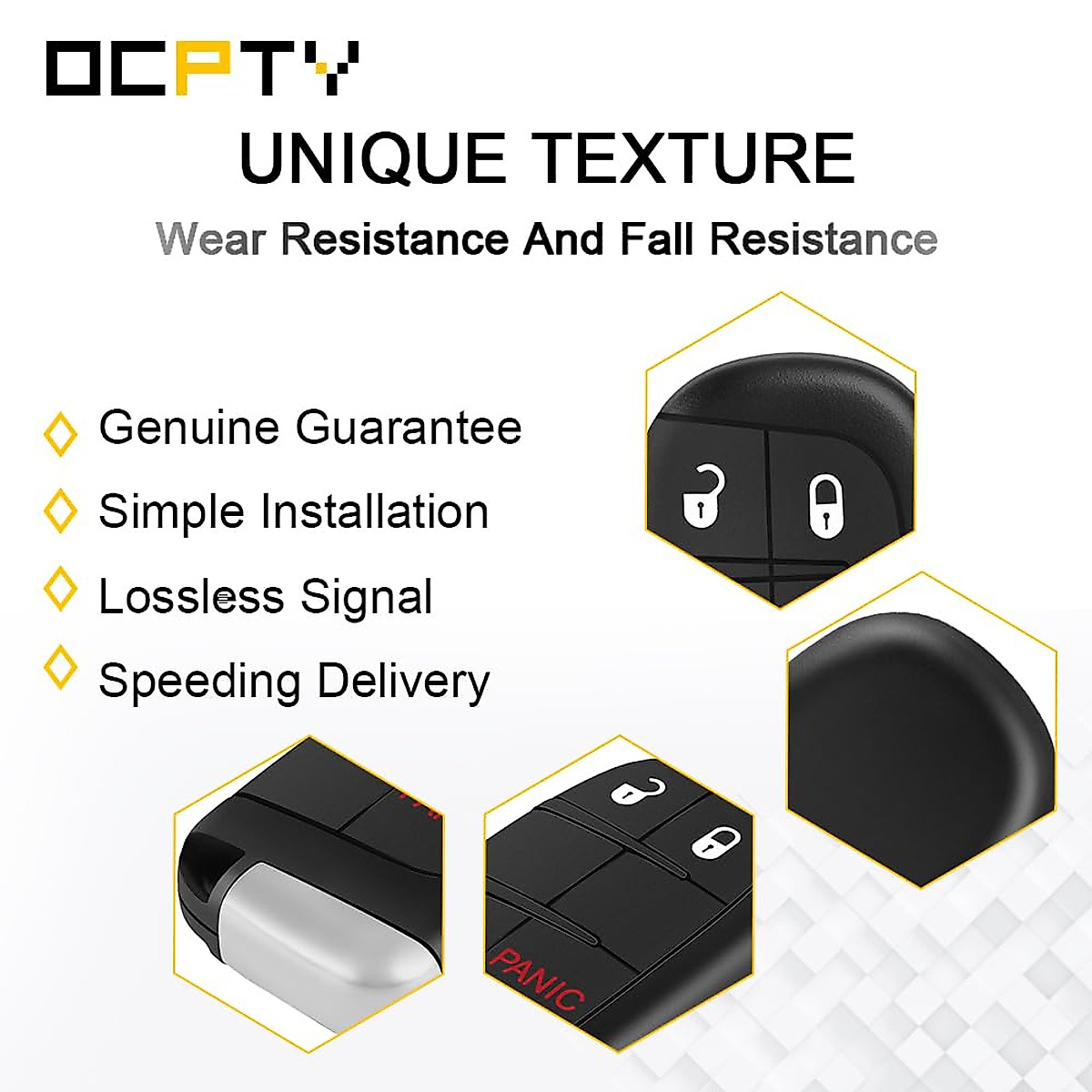 OCPTY Replacement 2Pcs Remotes Key Fob for Dodge Journey for Dodge Durango for Dodge Dart 2011-2019 M3N40821302