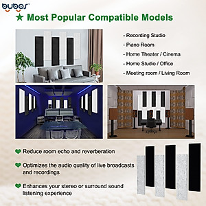 BUBOS Art Acoustic Panels,48“x12”inch Premium Acoustical wall panel,Better than foam, Decorative Sound Absorbing Panel for walls, Studio Acoustic Treatment. Soundproof wall panel