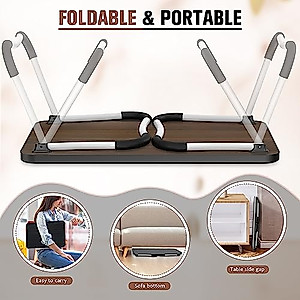 Laptop Lap Desk, Foldable Laptop Table Tray, Laptop Bed Desk Laptop Stand for Bed Lap Tray Portable Standing Desk for Bed Couch Floor - Medium