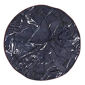 Kangkangk 12-Grid Foldable Round Shape Non-Woven Shoes Storage Organizer Box with Transparent Window for Home Apartment Dormitory