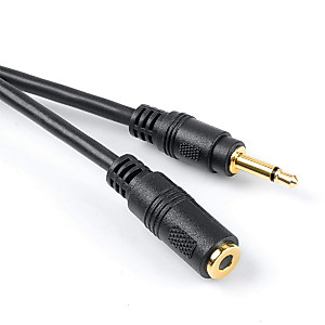 3.5mm Mono Extension 6FT - 12V Trigger, IR Infrared Sensor Receiver Extension Extender, 3.5mm 1/8" TS Monaural Mini Mono Audio Plug Jack Connector Male to Female Cable Wire Cord (6FT)