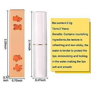 BINGBRUSH 2Pcs Gold Foil Temperature Change Lipstick Waterproof Moisturizing Lip Balm Jelly Crystal Discoloration