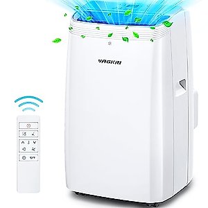 VAGKRI Portable Air Conditioners 12000 BTU ASHRAE (8150 BTU DOE/SACC), 3-in-1 AC Unit with Fan & Dehumidifier Cool up to 500 sq. ft, Portable AC with Smart/Sleep Mode, 3 Fan Speeds, Auto Swing, 24H Timer, Remote Control