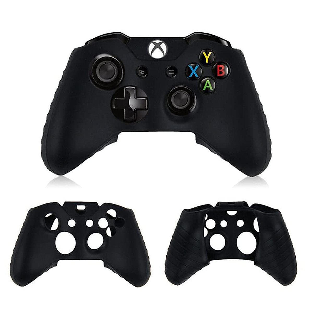 OSTENT Soft Protector Silicone Skin Case Cover Pouch for Microsoft Xbox One Controller - Color Black