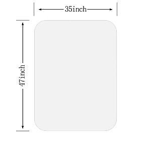 [Upgraded Version] Crystal Clear 1/5" Thick 47" x 35" Heavy Duty Hard Chair Mat, Can be Used on Carpet or Hard Floor