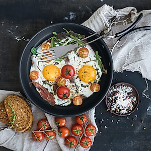 G4Free 18pcs Camping Cookware Mess Kit Non-Stick Lightweight Pots Pan Set with Stainless Steel Cups Plates Forks Knives Spoons for Camping Backpacking Outdoor Cooking and Picnic (Grey, 21PCS)