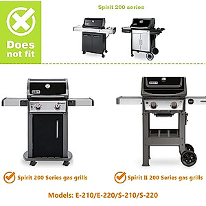 Hisencn 7637 17 1/2 inch Grill Cooking Grate Griddle Replacement Part for Weber Spirit I & II 200 Series, Spirit E210, Spirit S210, Spirit E220, Spirit S220 with Front Control, 2 Pack