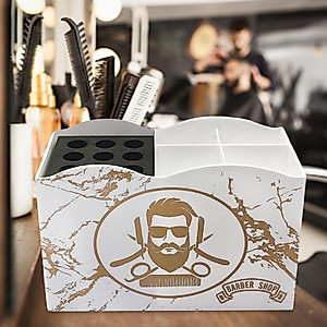 Generic Hairdressing Tool Storage Box Removable Holder Rack for Home, White, 17.8x8.2x10.5cm