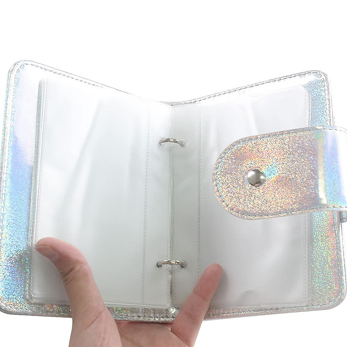 DRDS 20 Slots Nail Art Stamp Plate Holder Stamping Plates Storage Bag Cases Rainbow Practical Empty Rectangle Plates Big Size 6.0X12.0CM Organizers