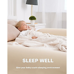 MBQMBSS Blow Up Bumpers for Kids Bed, 47"x55" Inflatable Travel Bed Rails for Toddlers, Portable Baby Bed Rail Guard for Hotel Vacation - 5.9'' Higher Bumper for More Security