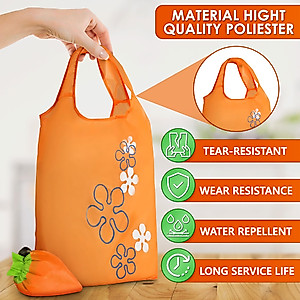 5 Pcs Cute Reusable Grocery Bags in Pouch - Fruit Shaped Reusable Bags With Handles Reusable Shopping Bags Foldable Fruit Tote Bag Washable Grocery Bags - Foldable Reusable Shopping Bag Folding Bags