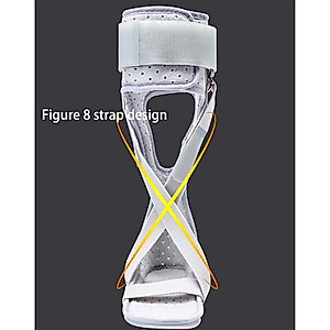 WILLQ Drop Foot Brace Orthosis Padded Drop Foot Brace Ankle Foot Support for Foot Drop Stroke Achilles Tendon Injury Keeping Foot in Straight Right Angle Adjustable Foot Drop Orthosis,Left,Small