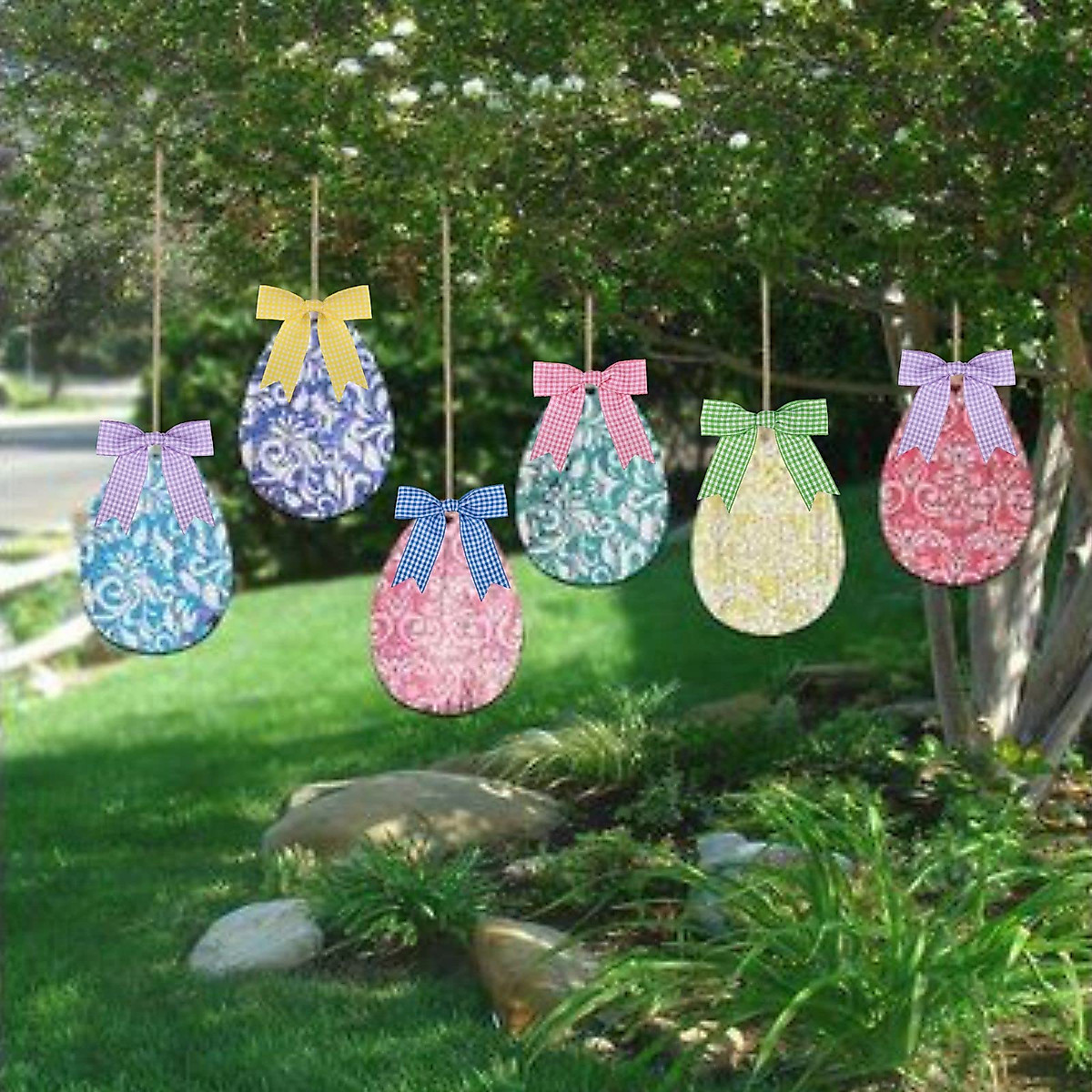 Meseey 50 Pcs 3 Inches Gingham Ribbon Twist Tie Bows Pink/Purple/Blue/Yellow/Green Buffalo Check Ribbon Pretied Bows Premade Craft Bows for Gift Wrapping Basket Wedding Baby Shower Brithday Party