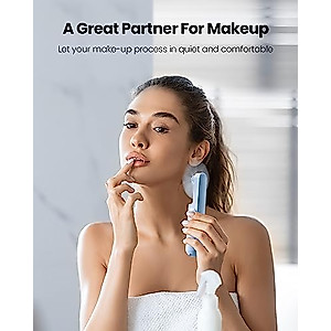 Gaiatop Portable Handheld Fan, Foldable Small Fan, Mini Hand Held Fan with USB Rechargeable 2000mAh Battery, Eyelash Fan for Girls, Travel For Women, Outdoor (Sky Blue)