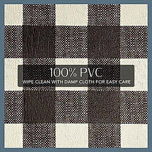 Elrene Home Fashions Farmhouse Living Rustic Comfort Anti-Fatigue Kitchen Mat, 18" x 30", Black/White