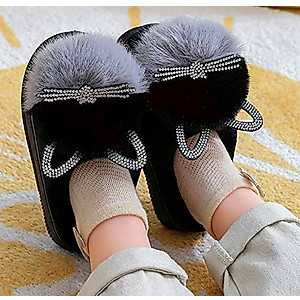 Toddler Slippers Girls Kids Slippers Cute Cat House Slipper Fuzzy Slippers Pink Slipper Winter Warm Slippers Soft House Shoes