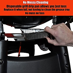 DONSIQIZZ 40Pack Weber 6415 Drip Pans, Grease Cup Liner for Weber Q, Pulse, Traveler Grill, Spirit Gas I & II, Genesis Gas, Genesis II 200&300-8.5" x 6" Disposable Aluminum Foil Grease Trays