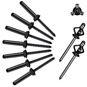 3/16" x 1" Tri Grip Rivets - 50PCS - Tri-fold Marine Decorative Pop Rivets with Waterproof O Rings,Tri-Grip Rivets for Boat Canoe,Aluminum Blind Rivets Tri Grip Boat Kayak Rivets,Trifold Rivets