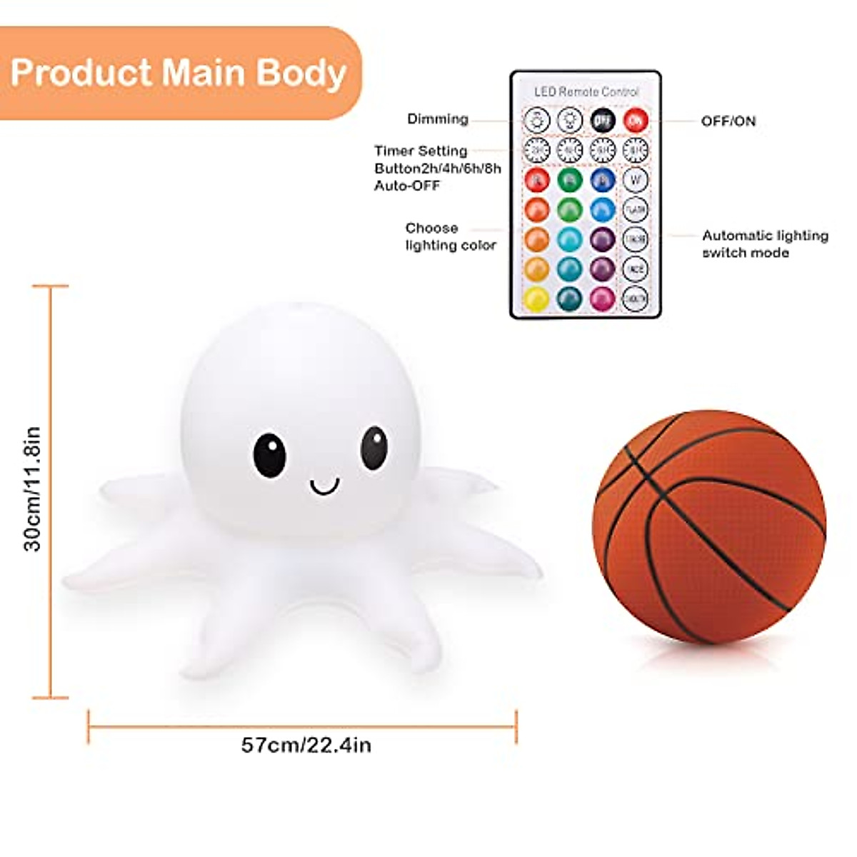 Floating Pool Lights Solar Powered Waterproof Inflatable Octopus Light with Remote Outdoor LED Glow Decoration Lighting for Swimming Pool, Pond, Garden Fountain 2Pack