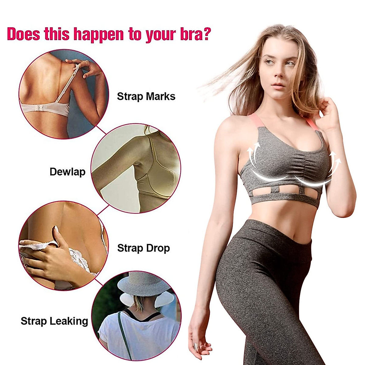 Adhesive Bra, Breast Lift Strapless Backless Silicone Minimizer Bra Nippless Covers Push Up Self Invisible Sticky Bra for Women (C/D Cup)