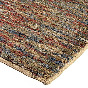 Orian Rugs Super Shag Collection 386301 Multi-Solid Area Rug, 7'10" x 10'10", Multicolor
