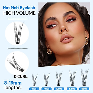 Scala 8-16mm to Choose Fish Tail Design 120pcs Thickness 0.1mm C Curl 12 Root Women Lady Individual Black False Eyelash Cluster Eye Lashes Extension Tools (12mm)