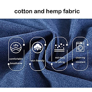 Sofa Couch Loveseat Sofa Chair Cotton and Linen Fabric 2-Seater Sofa Modern Decor Furniture Love Seat Couch with 2 Throw Pillows for Living Room Bedroom Office and Small Space