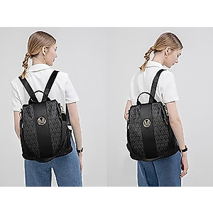 MKP COLLECTION Women Fashion Backpack Purse Multi Pockets Anti-Theft Rucksack Travel Shoulder Bag Handbag Set 2pcs