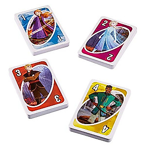 Mattel Games UNO Disney Frozen II Card Game for Kids and Family with 112 Cards and Instructions, Makes a Great Game for Kids 7 Years Old and Up