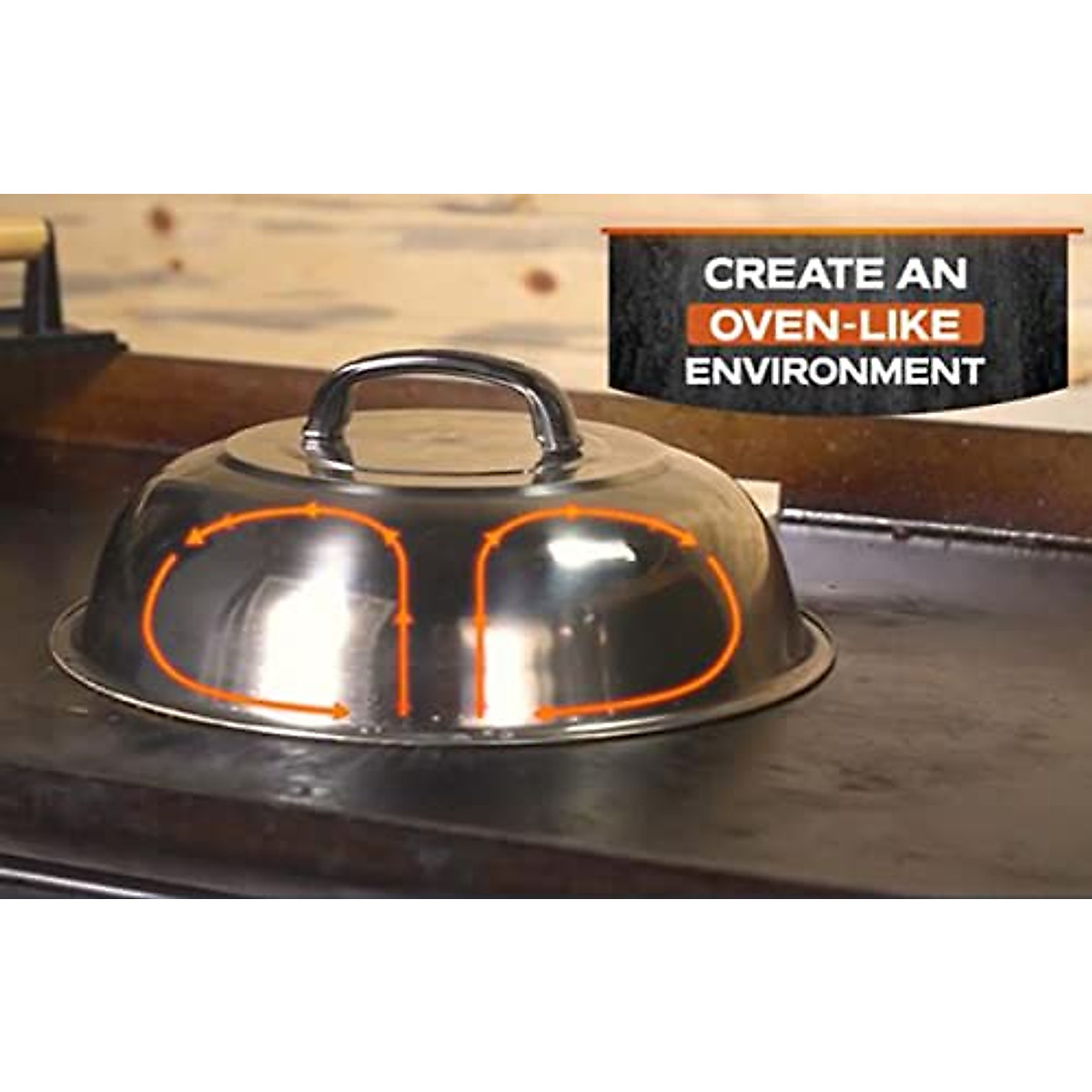 ZHOUWHJJ Pack of 2 BBQ Stainless Steel 12" Round Basting Cover/Cheese Melting Dome and Steaming Cover, Best for Flat Top Griddle Grill and other Grills, Smokers