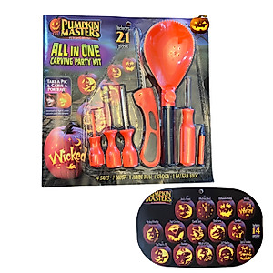Pumpkin Carving Kit ALL IN ONe (21 Piece) Carving Party Kit + (Carve your Selfie)