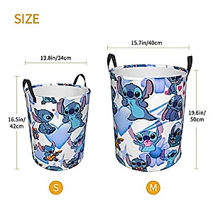 QHMY Laundry Hamper Laundry Baskets Laundry Bags Waterproof Foldable with Handles Large Round Storage Bags 38/62L Family/Kids/Bathroom/Bedroom/Dorm
