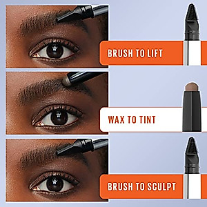 Maybelline TattooStudio Brow Lift Stick Makeup with Tinted Wax Conditioning Complex, Deep Brown, 1 Count