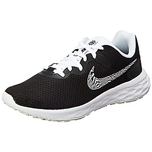 Nike Women's Revolution 6 Next Nature Running Shoes, Black/White, 6.5 M US
