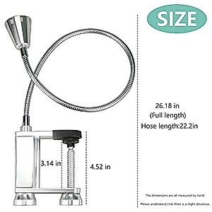 BBQ Grill Light 12 LED Super Bright, Jhua 24 inch Long Flexible Neck Attaches Clip On Outdoor Barbecue Lamp with Magnet, Screw Clamp for Barbecue Grilling, Table or Workbench - Battery Operated