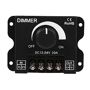 Strip Led Dimmer Switch,12V-24V 30A Led Switch Dimmer Controller Manual Operation for Strip Light Single Color