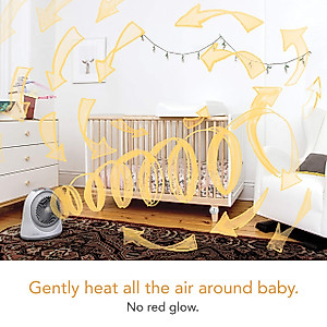 Vornadobaby Sensa Nursery Space Heater, 1200W with Adjustable Thermostat, Electric Heater for Baby with Locking Controls, Tipover Protection, Safety Shutoff, Crib Temperature Sensor