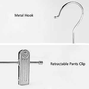 Lpdphanxfkx 10 Pcs Shoe Rack Clip, Pants Hangers, Adjustable Multifunctional Metal Pants Hangers, Travel Laundry Hanging Clip for Shoe Hat Clothes Jeans Clip