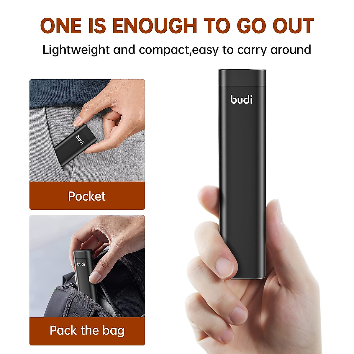 BUDI Multifunctional 9 in 1 Data Cable with USB Type-C Card Reader Micro SD Memory Card high-Speed Card Reader Adapter Suitable for Mobile Phone Cameras and Computers (9 in 1 Card Reader)