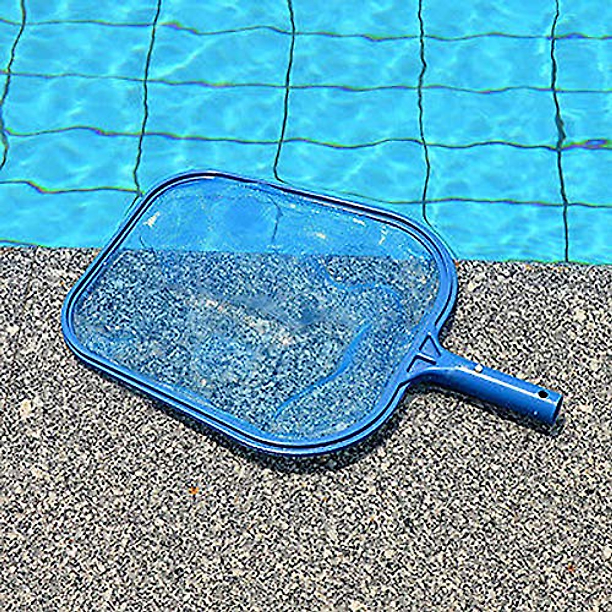 Swimming Pool Cleaner Supplies, Pool Pond Flat Leaf Rake Net Pool Leaf Skimmer Heavy Duty Swimming Pool Cleaning Leaf Skimmer Net for Cleaning Swimming Pool Garden Pond Hot Tub Spa Blue